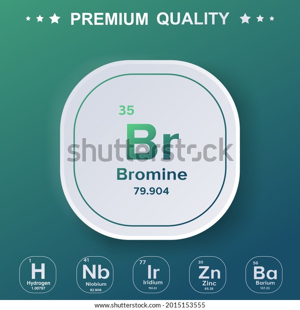 Bromine Element Periodic Table Modern Design Stock Vector (Royalty Free ...