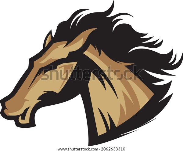 Broncoshorse Mascot Vector Illusrations Tshirts Logos Stock Vector ...