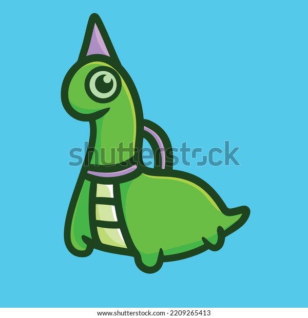 Brontosaurus Cartoon Mascot Vector Funny Happiness Stock Vector ...