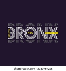 Bronx Design Typography Vector Lettering T Stock Vector (Royalty Free ...