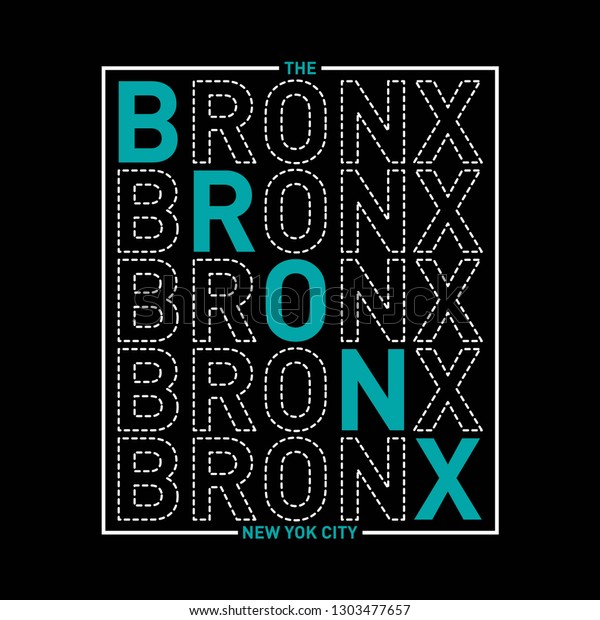 Bronx New York City Typography Graphics Stock Vector (Royalty Free ...