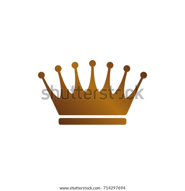 Bronze Crown Icon Stock Vector (Royalty Free) 714297694