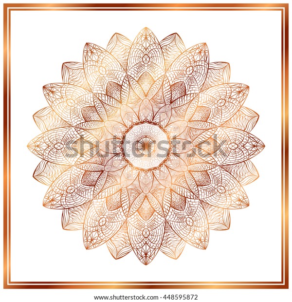 Bronze Mandala Copper Mandala Copper Pattern Stock Vector (Royalty Free ...