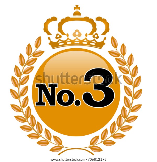 Bronze Medal Crown Number 3 No3 Stock Vector (Royalty Free) 706812178 ...