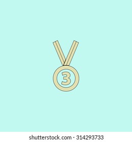 Bronze Medal Ribbon Third Prize Award Stock Vector (Royalty Free ...