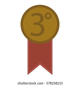 Bronze Medal Third Place Stock Vector (Royalty Free) 578258215 ...
