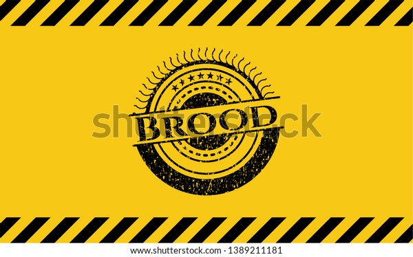 Brood Grunge Warning Sign Emblem Vector Stock Vector (Royalty Free ...