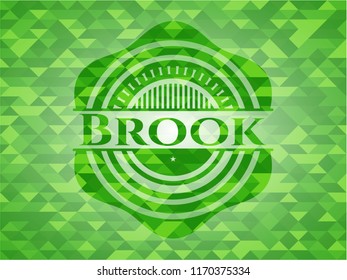 Brook Green Emblem Mosaic Background Stock Vector (Royalty Free ...