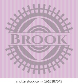 Brook Vintage Pink Emblem Vector Illustration Stock Vector (Royalty ...