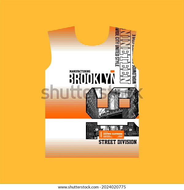 Brooklyn 91 Street Style Tshirt Design Stock Vector (Royalty Free ...