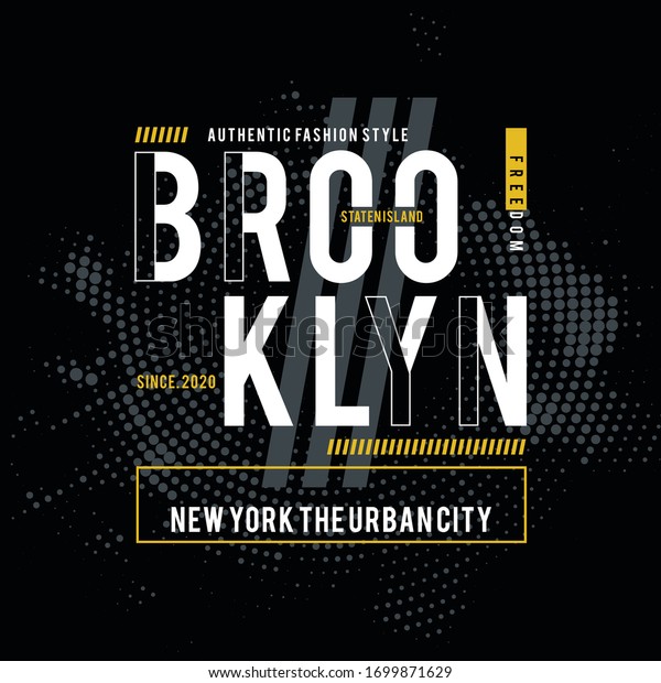 Brooklyn Graphic Element Typography Design T Stock Vector (Royalty Free ...