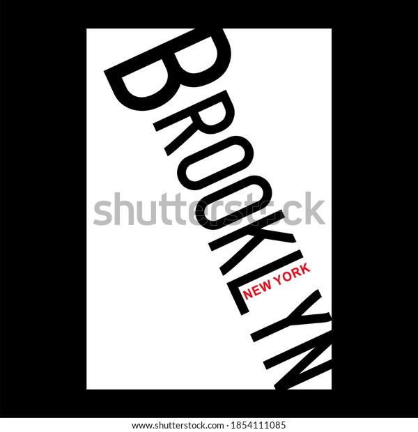 Brooklyn Word Design Four Square Background Stock Vector (Royalty Free ...