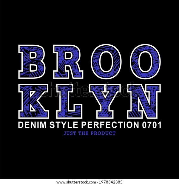 Brooklyn Words Design Texture Font T Stock Vector (Royalty Free ...