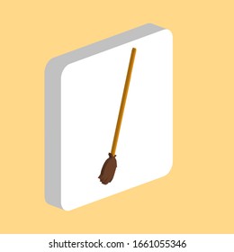Broom Simple Vector Icon Illustration Symbol Stock Vector (Royalty Free ...