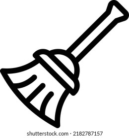 Broom Vector Illustration On Transparent Background Stock Vector ...
