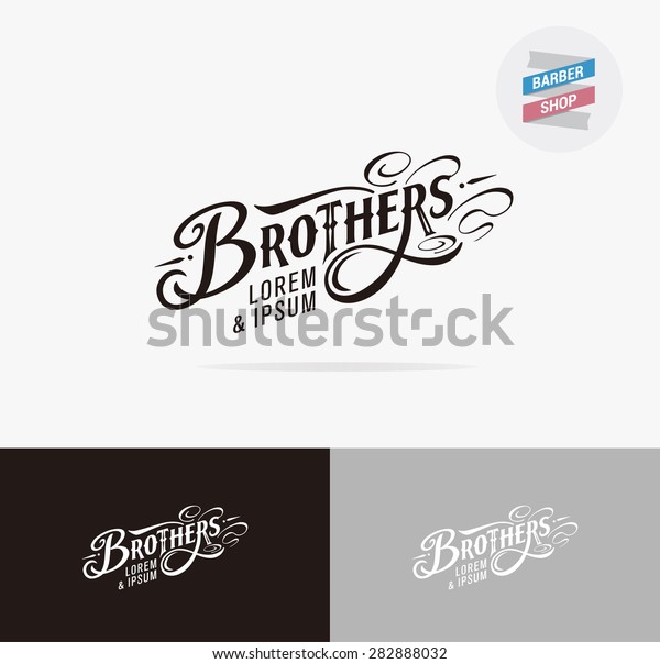 Brothers Lettering Stock Vector (Royalty Free) 282888032