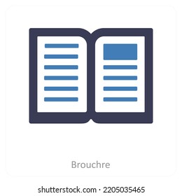 Brouchre Book Icon Concept Stock Vector (Royalty Free) 2205035465 ...