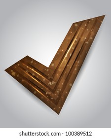 Brown Abstract Check Mark Vector Illustration Stock Vector (Royalty ...