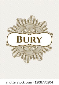 Brown Abstract Rosette Text Bury Inside Stock Vector (Royalty Free ...