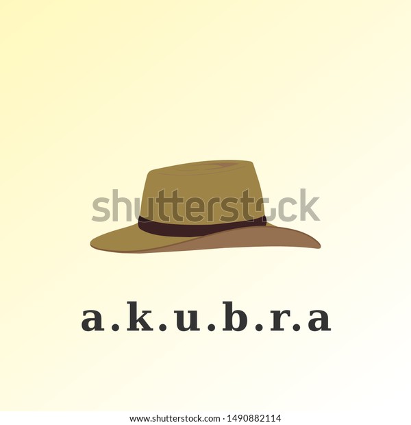 Brown Akubra Hat Simple Flat Vector Stock Vector (Royalty Free ...