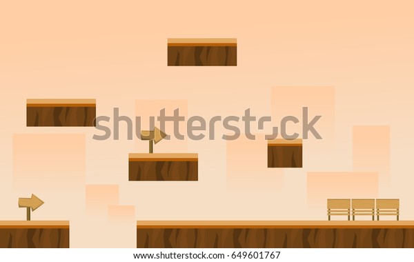 Brown Background Game Style Collection Stock Vector (Royalty Free ...