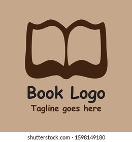 Brown Book Logo Light Brown Background Stock Vector (Royalty Free ...