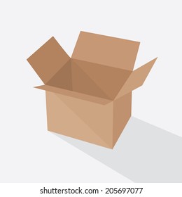 Brown Box Packaging Vector Illustration Stock Vector (Royalty Free ...