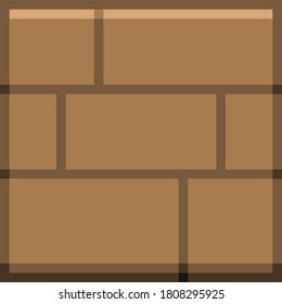 Brown Brick Texture Pixel Art Interior Stock Vector (Royalty Free ...