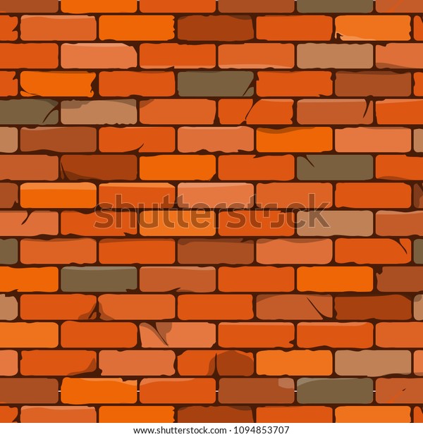 Brown Brick Wall Background Cartoon Style: เวกเตอร์สต็อก (ปลอดค่า ...