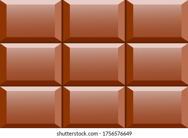 Brown Chocolate Bar Vector Illustration Stock Vector (Royalty Free ...