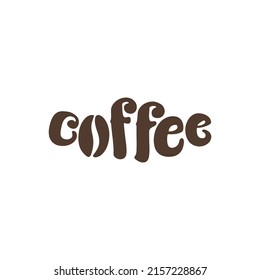 Brown Coffee Logo Type Design Text Stock Vector (Royalty Free ...