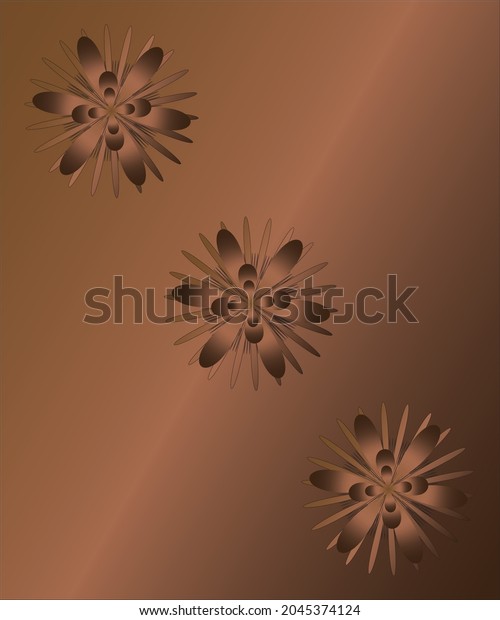 Brown Color Flower Wallpaper Gradient Stock Vector (Royalty Free ...