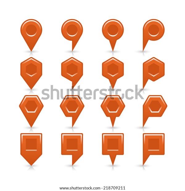 Brown Color Map Pin Sign Satin Stock Vector (Royalty Free) 218709211 ...