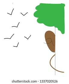 66 Man hiding behind tree Stock Illustrations, Images & Vectors ...
