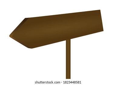 Brown Direction Sign Vector Illustration Stock Vector (Royalty Free ...