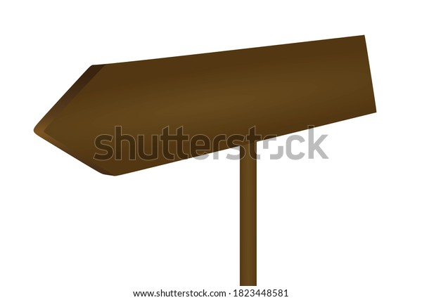 Brown Direction Sign Vector Illustration Stock Vector (Royalty Free ...