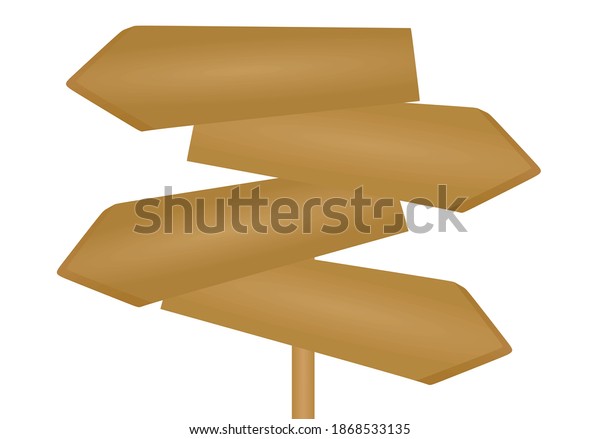 Brown Direction Signs Vector Illustration Stock Vector (Royalty Free ...