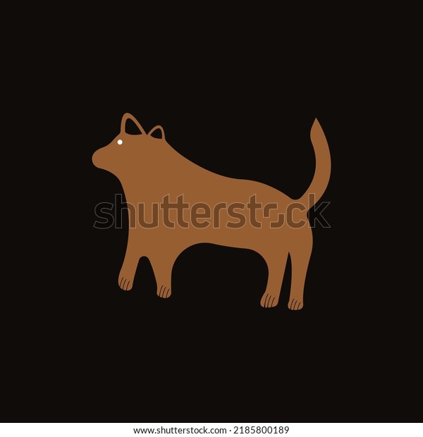 Brown Dog Vector Logo Design Stock Vector (Royalty Free) 2185800189 ...