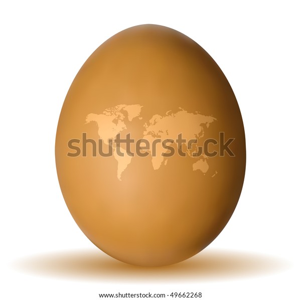 Brown Egg World Map Vector Stock Vector (Royalty Free) 49662268 ...