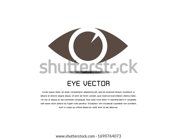 Brown Eye Icon Template Logo Designoptic Stock Vector (Royalty Free ...