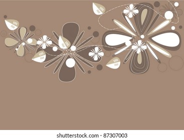 Brown Floral Background Flowers Vector Eps Stock Vector (Royalty Free ...