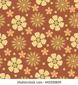 Brown Floral Background Seamless Pattern Vector Stock Vector (Royalty Free) 443330839 | Shutterstock