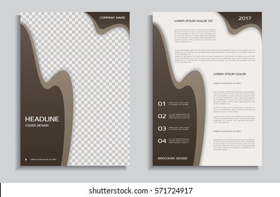 Brown Flyer Design Template Front Back Stock Vector (Royalty Free ...