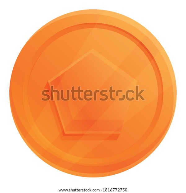 Brown Game Token Icon Cartoon Brown Stock Vector (Royalty Free ...