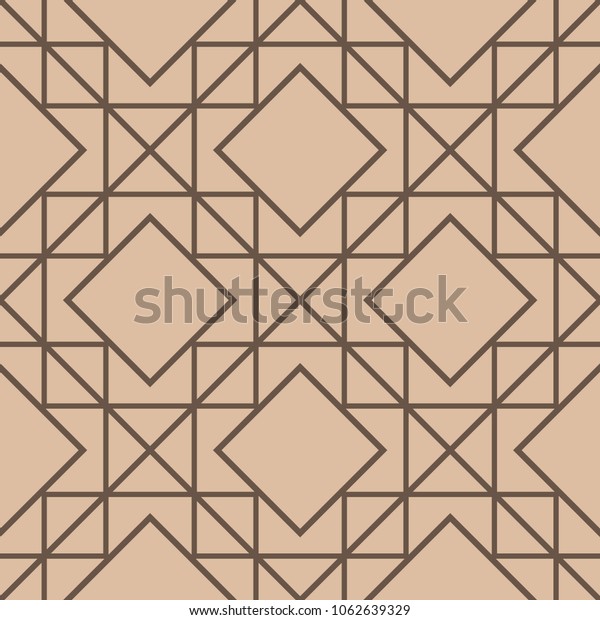 Brown Geometric Ornament Seamless Pattern Web Stock Vector (Royalty ...