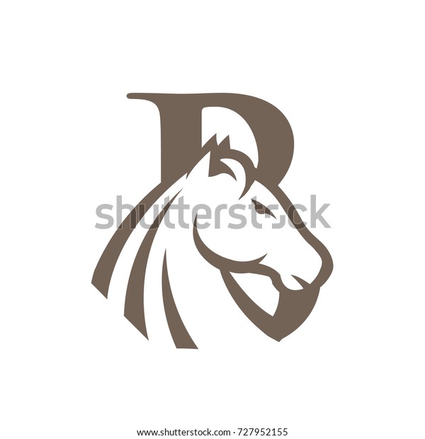 Brown Horse Vector Initial B Logo Stock Vector (Royalty Free) 727952155
