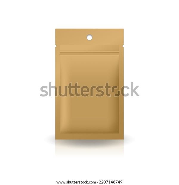 Brown Kraft Paper Foil Plastic Flat Stock Vector (Royalty Free ...