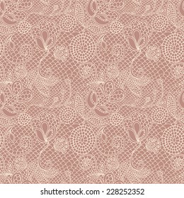 Brown Lace Seamless Floral Pattern Vintage Stock Vector (Royalty Free ...