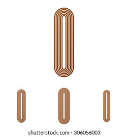 Brown Line Logo Design Set Stock Vector (Royalty Free) 306056003 ...