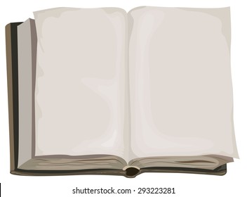 Brown Old One Open Book Isolated Stock Vector (Royalty Free) 293223281